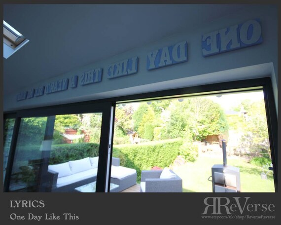 Personalised Large Cast Reversed Type Letters Lyrics - Etsy