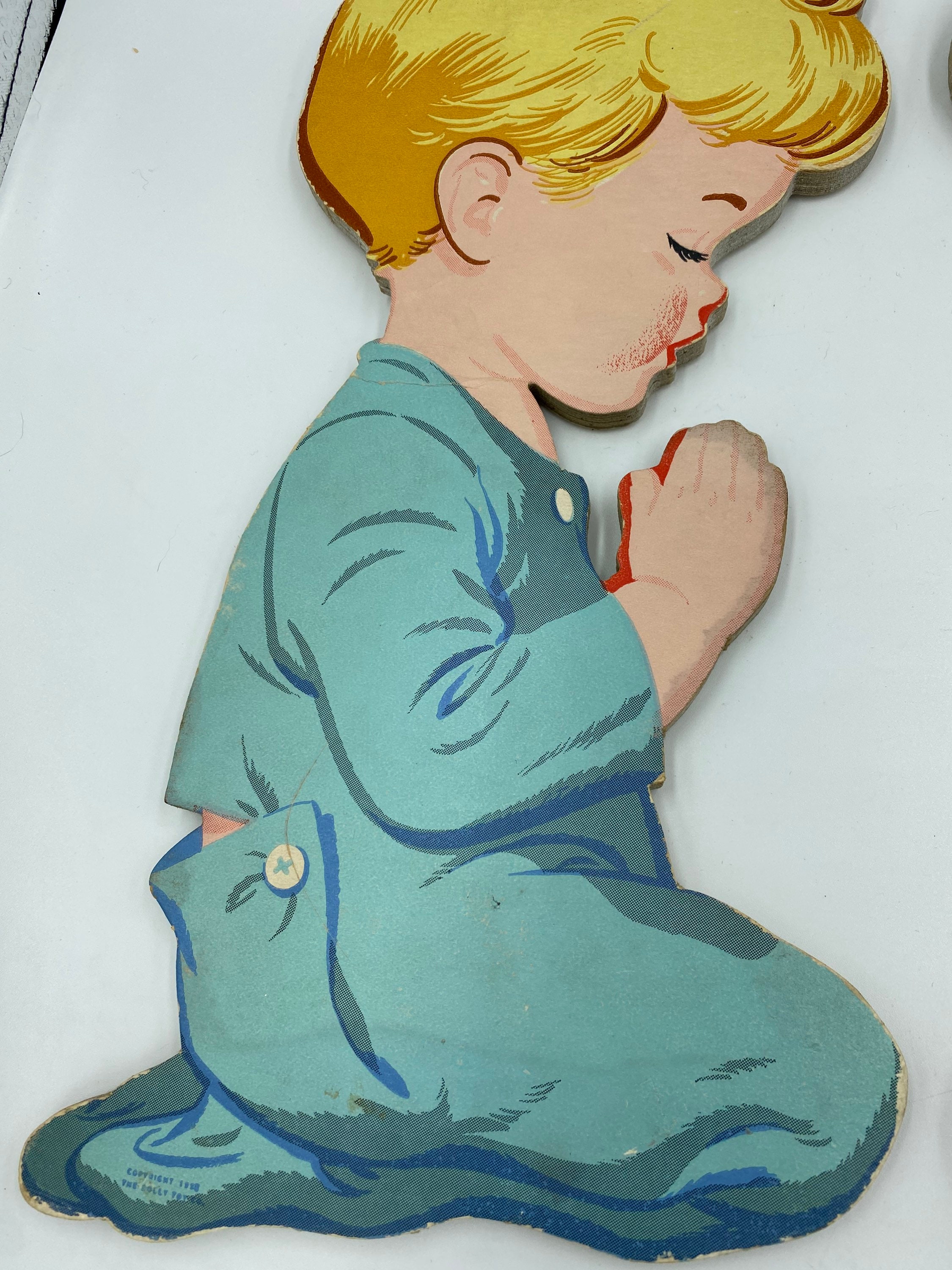 Vintage Praying Children Wall Decor. Made of Hard - Etsy