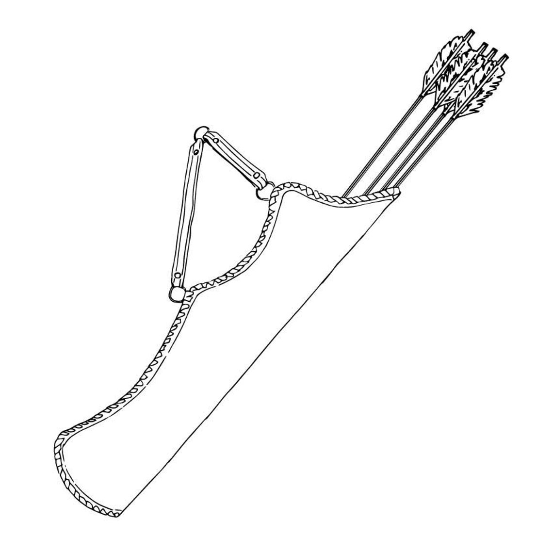 Quiver Leather With Mongol Endless Knot Pattern According to - Etsy