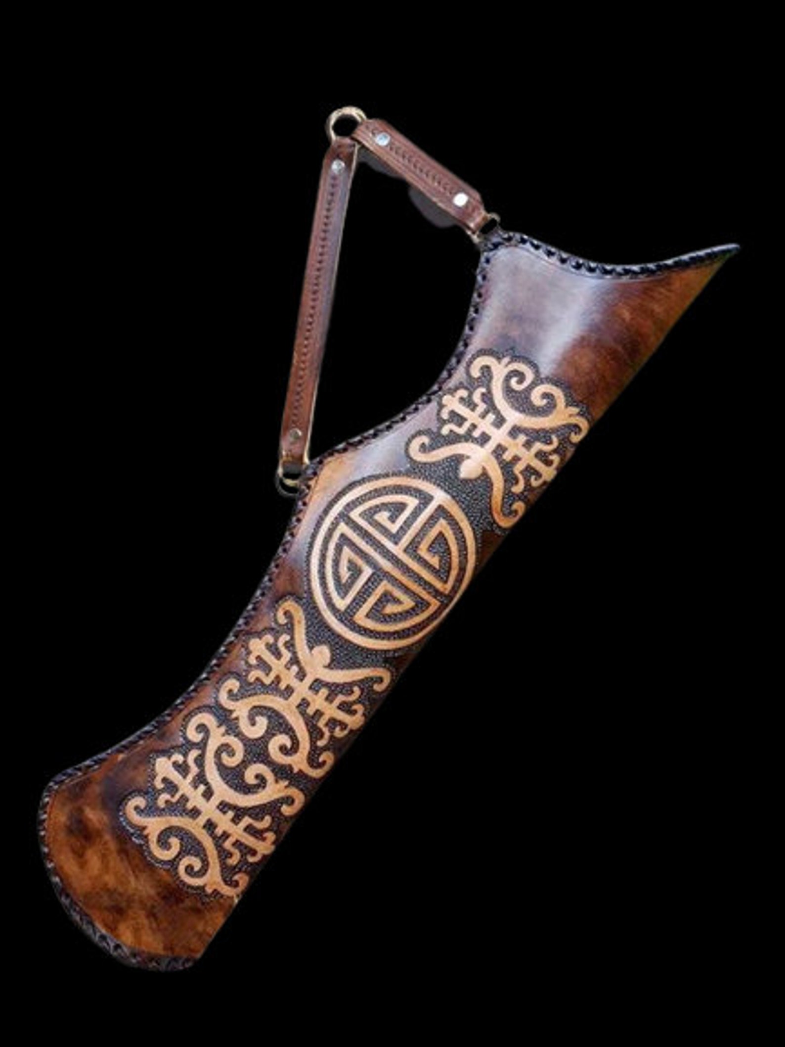 Quiver Leather With Mongol Endless Knot Pattern According to - Etsy