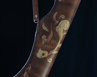 Quiver Leather With Mongol Endless Knot Pattern According to | Etsy