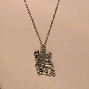 Halloween Haunted House Charm Pendant on a 19" Sterling Silver Chain ...