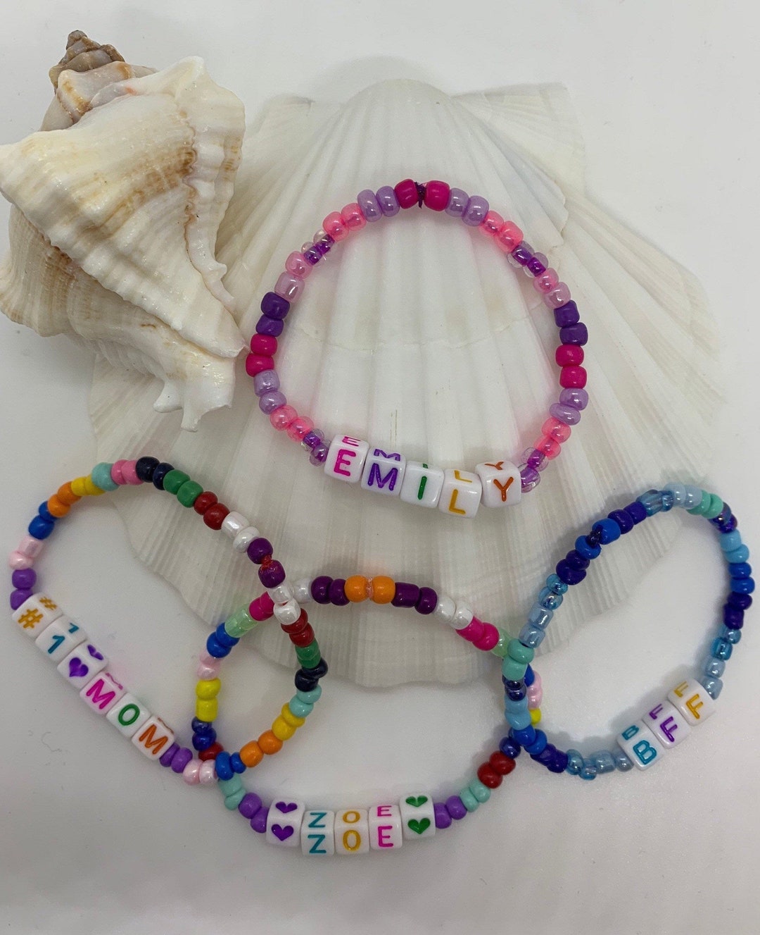 Kids/adults Friendship Bracelet - Name or Slogan - Seed Beads, Alphabet ...