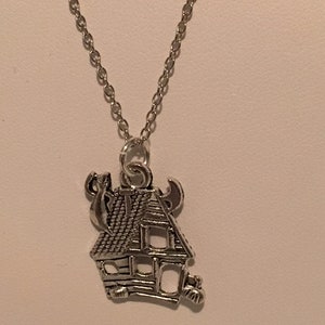Halloween Haunted House Charm Pendant on a 19" Sterling Silver Chain ...