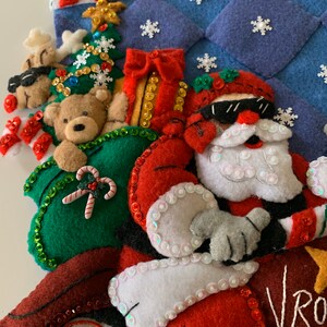 NEW Sealed Bucilla Cruising Cruisin Santa Motorcycle Stocking Kit 18 ...