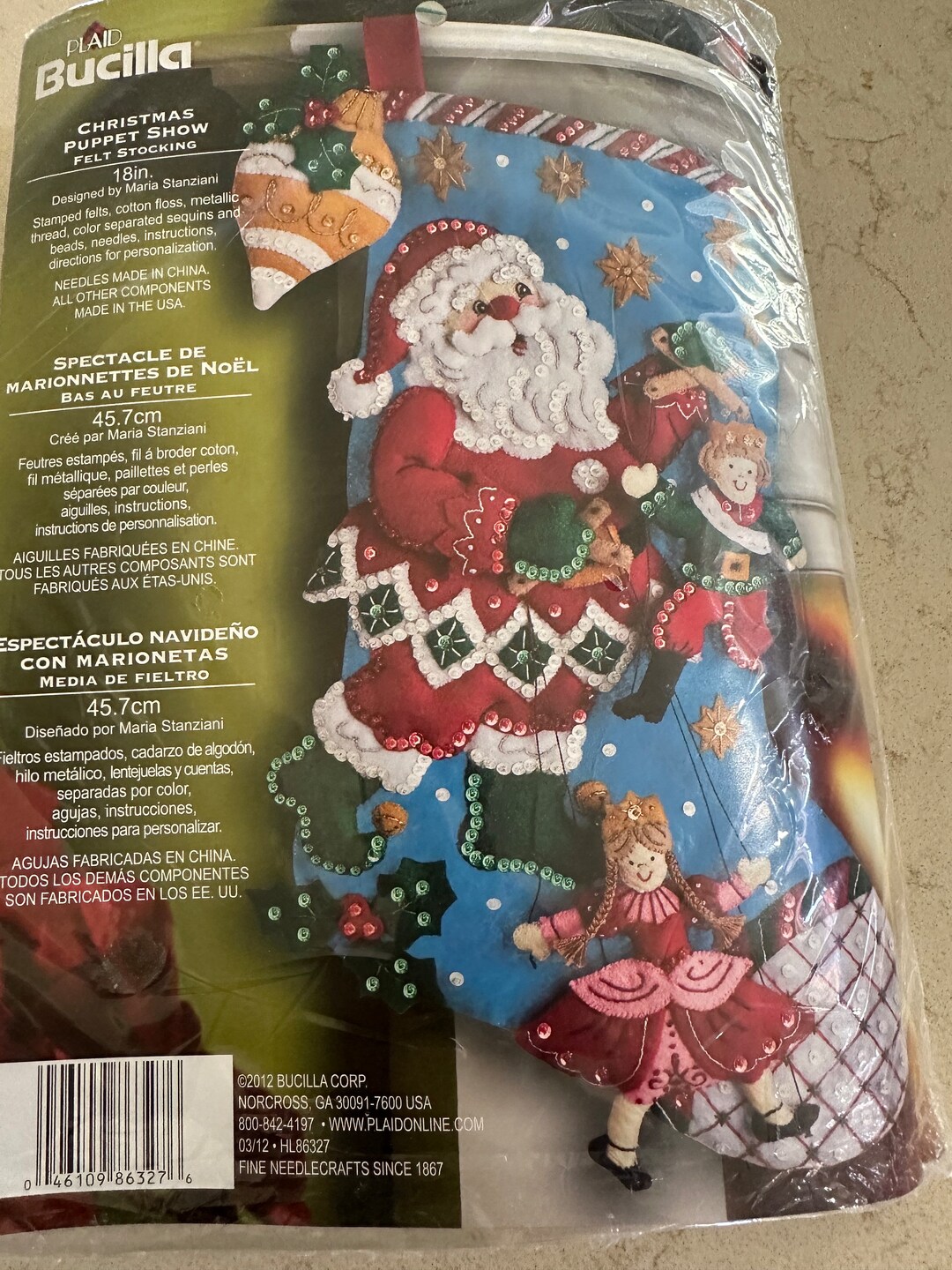 NEW Sealed Bucilla Christmas Puppet Show Princess Stocking Kit 86327 ...
