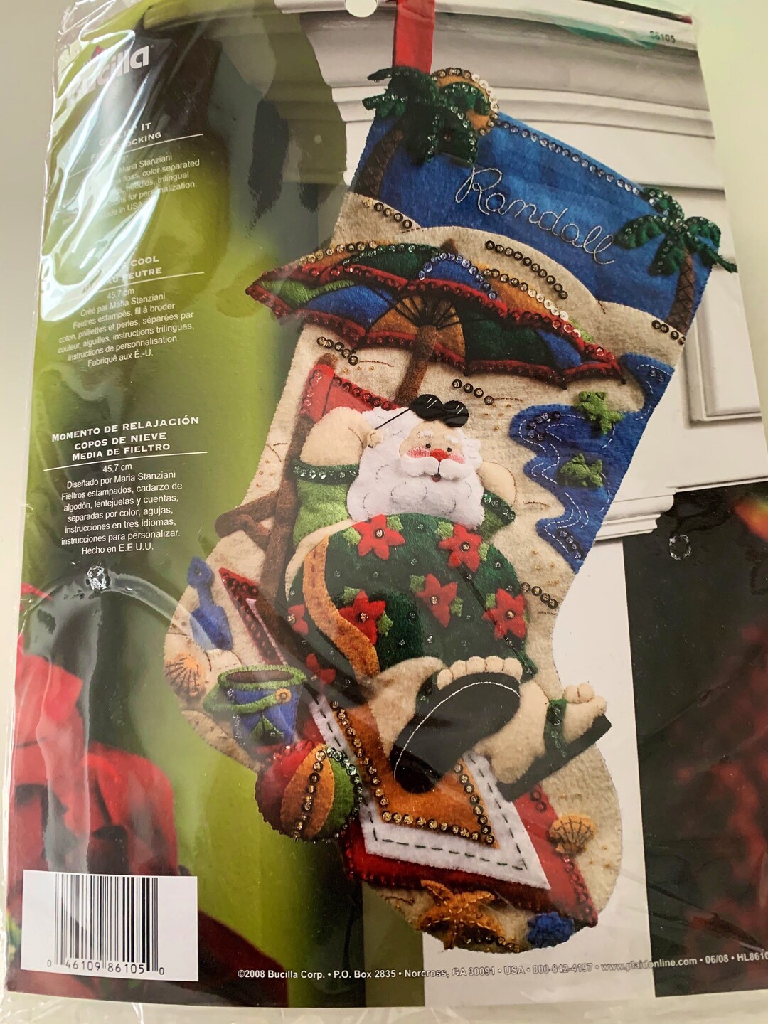 NEW Sealed Coolin’ Cooling It Beach Santa Stocking Kit 18” Kit # 86105 ...