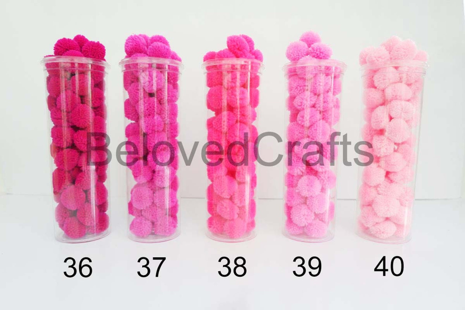 Pink Pompoms 100 Pieces Yarn Pom Poms Jewelry Making Decoration Crafts ...