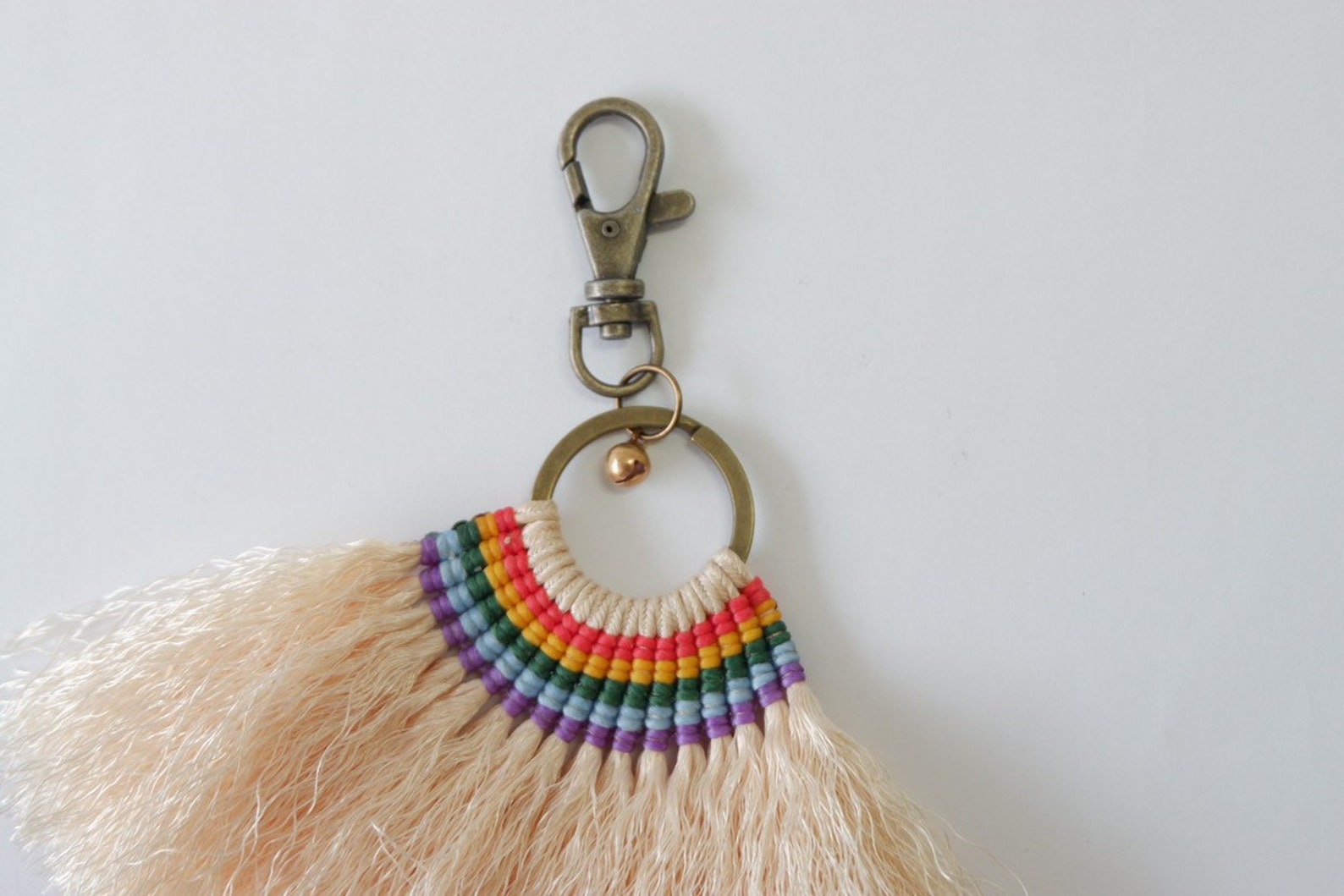 Boho Tassel Keychain Woven With Triple Layer Wax Strings - Etsy