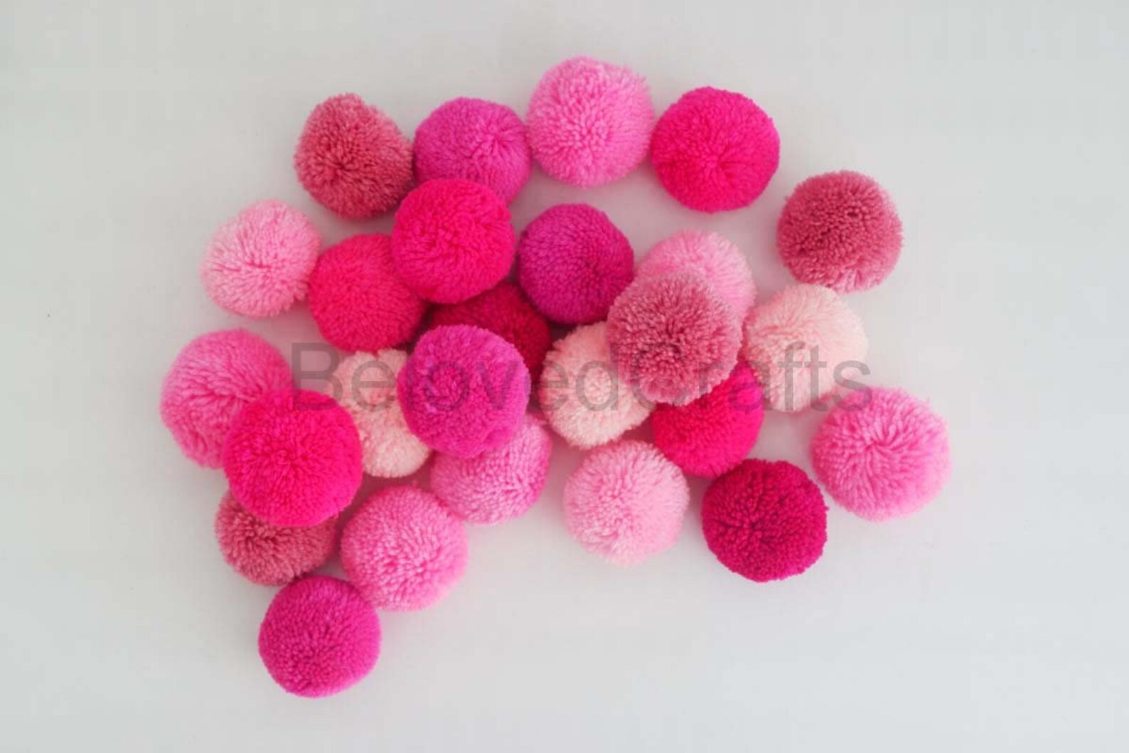 10 Pieces of Pink tone Pom Poms Crafty Decoration Party | Etsy