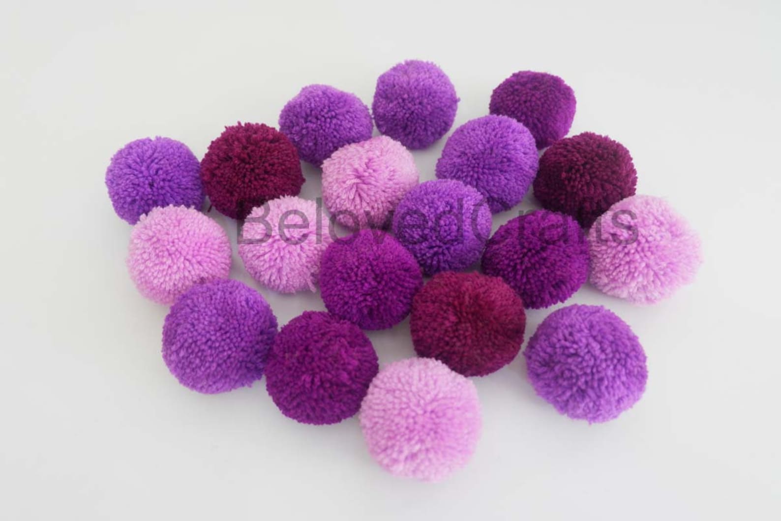 Purple Tone 10 Pieces Pom Poms Handmade Decoration | Etsy