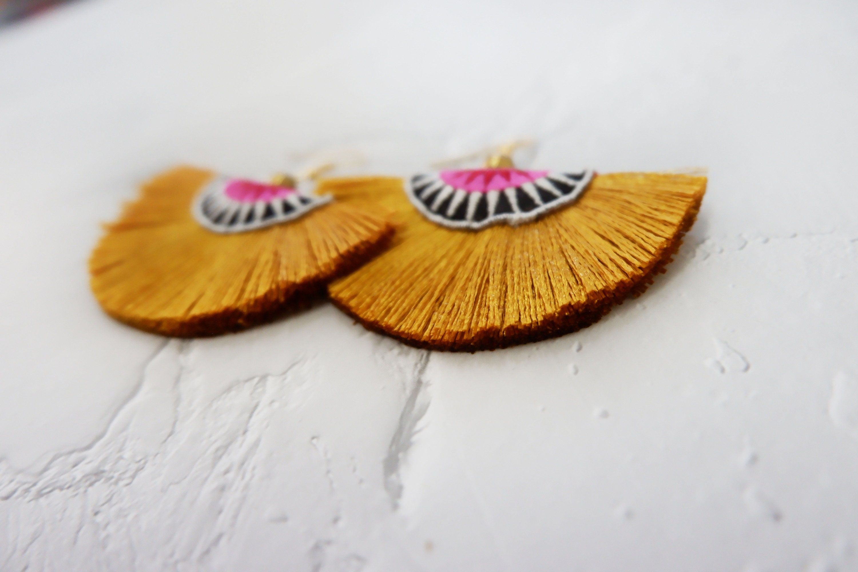 Hmong Jewelry Gold Tassel Earrings 18 - Etsy