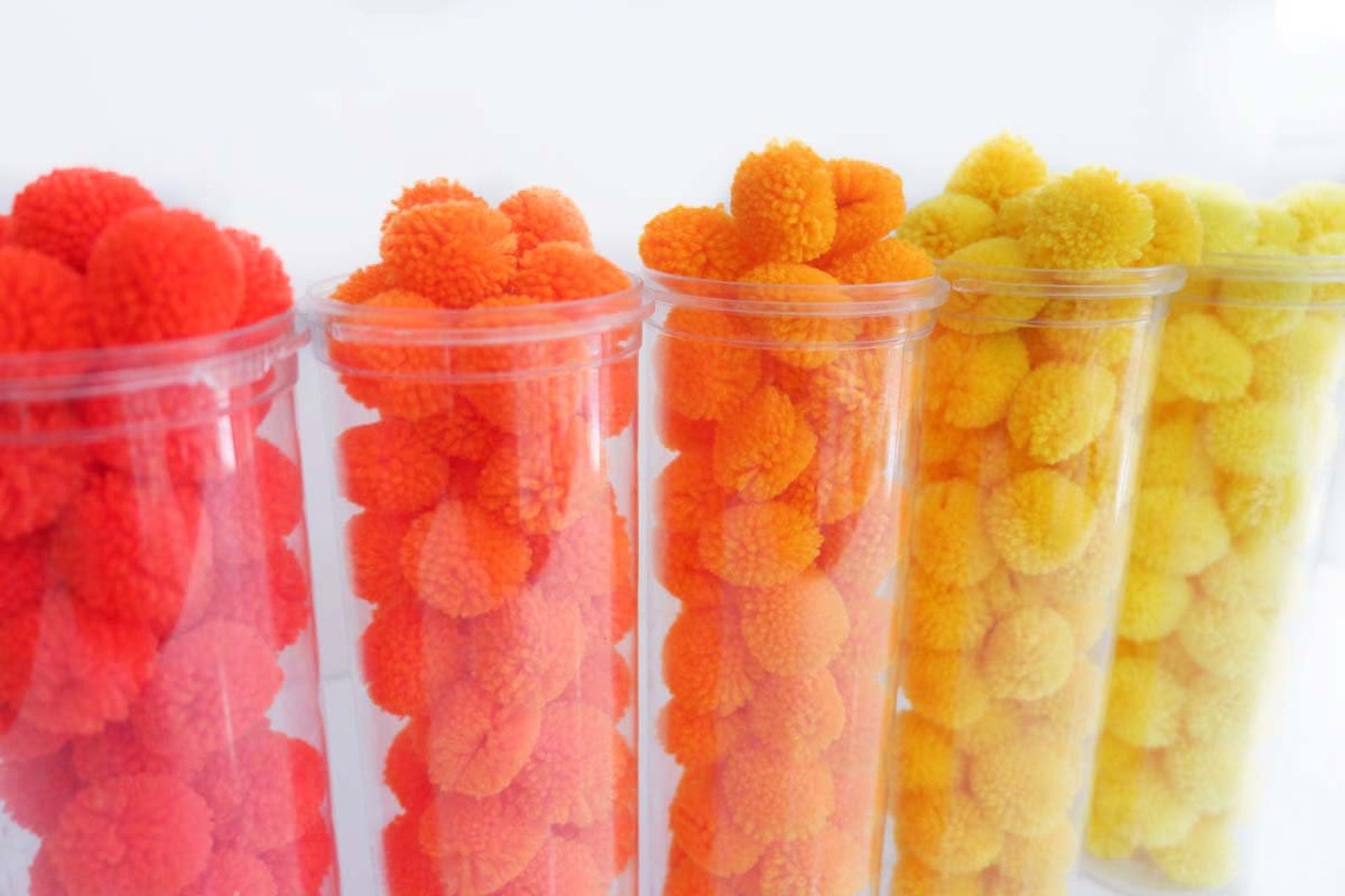 100 Pieces Orange Tone Yarn Pom Poms Decoration Party - Etsy
