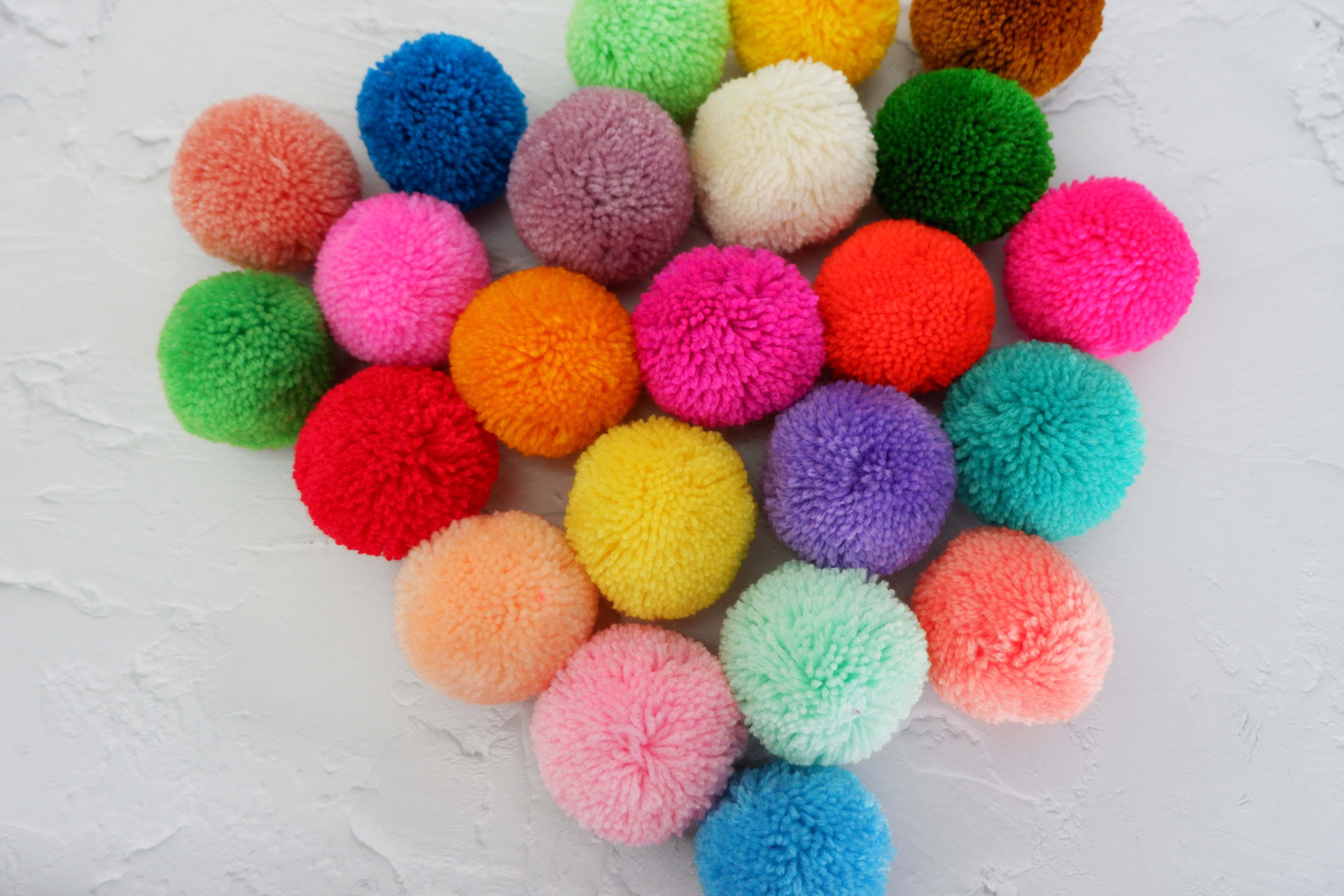 Handmade DIY 10 Pieces Mixed Color Pom Poms - Etsy