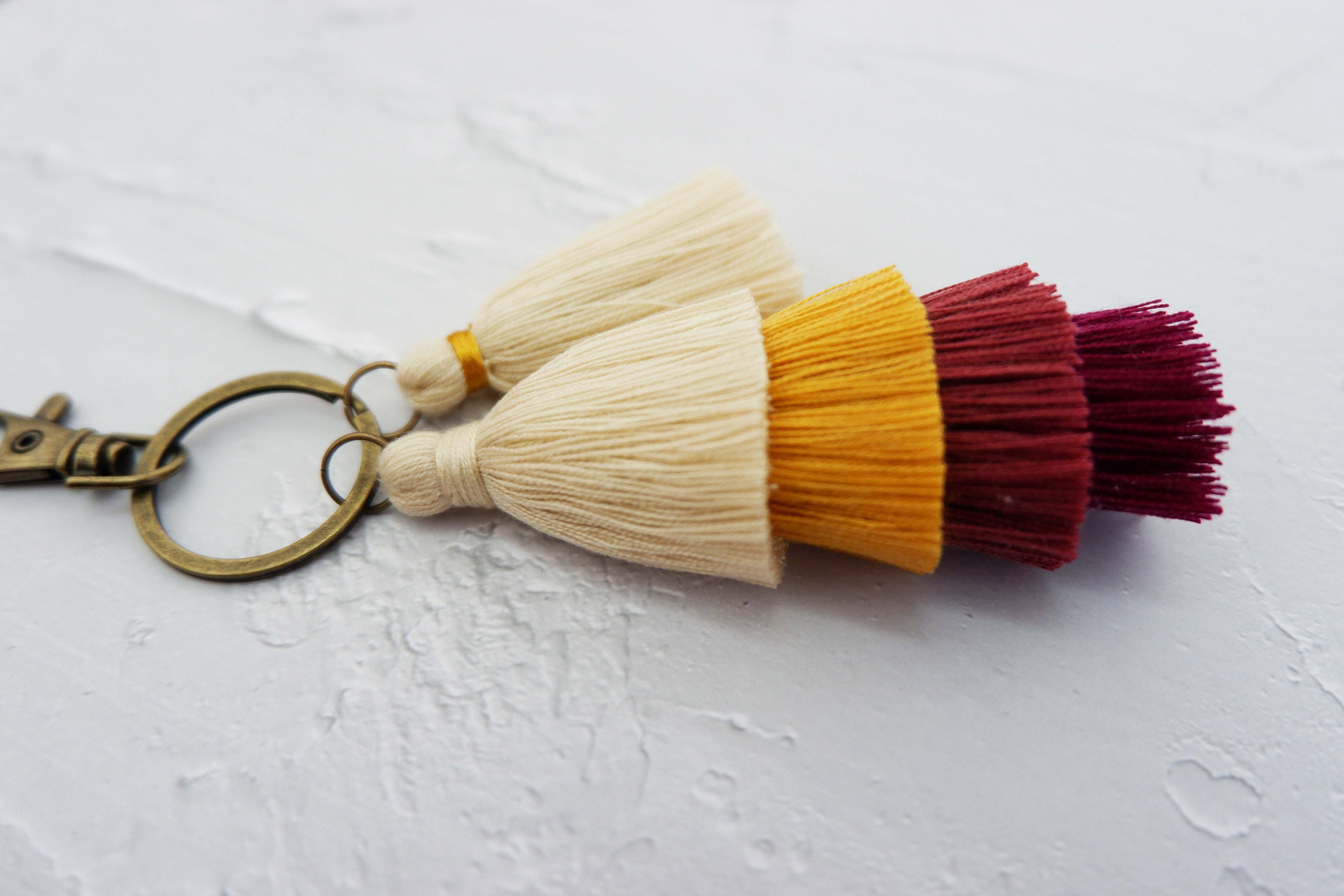 Four Layered Tassel Keychain Hmong Tassel Keychain - Etsy