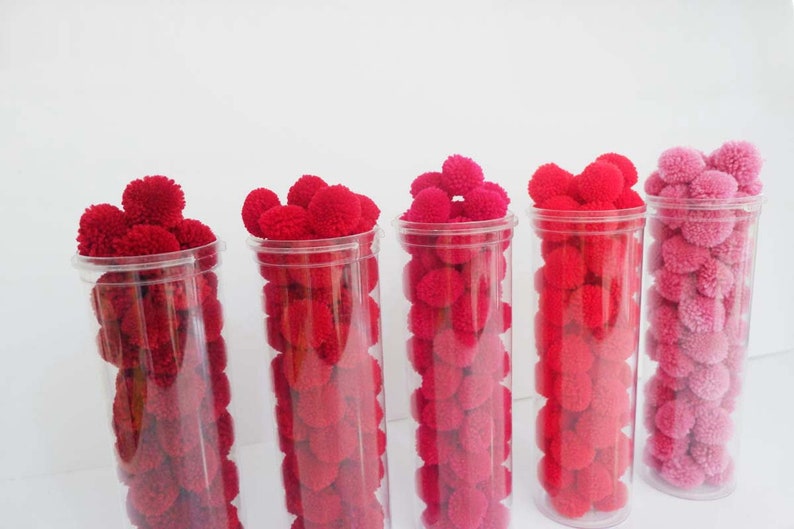 100 Pieces Red Yarn Pom Poms Crafts Decoration Party - Etsy
