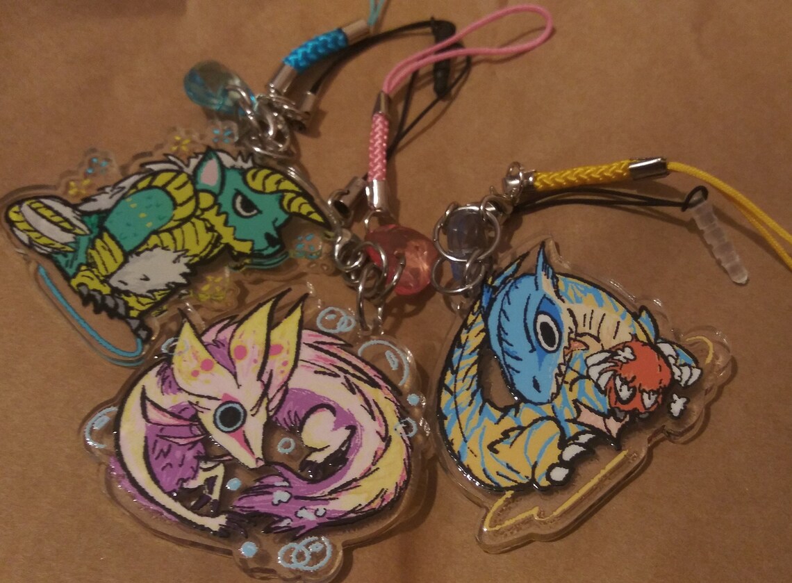 2 Inch Acrylic Double Sided Monster Hunter Charms - Etsy