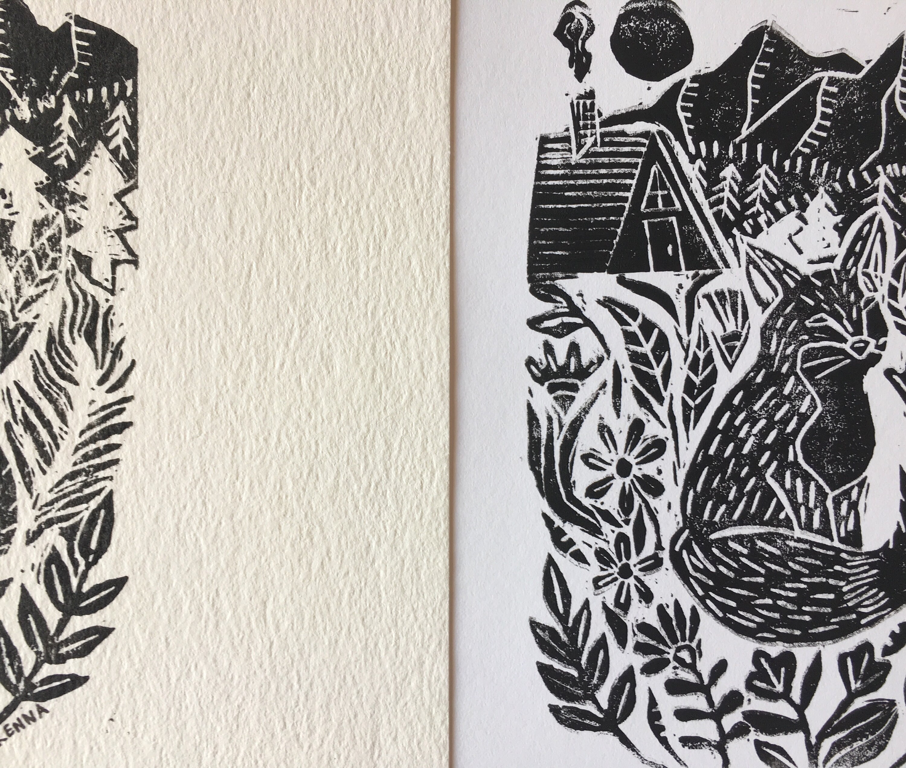 Handmade Fox Art Print Block Printing Stamp Art Print - Etsy