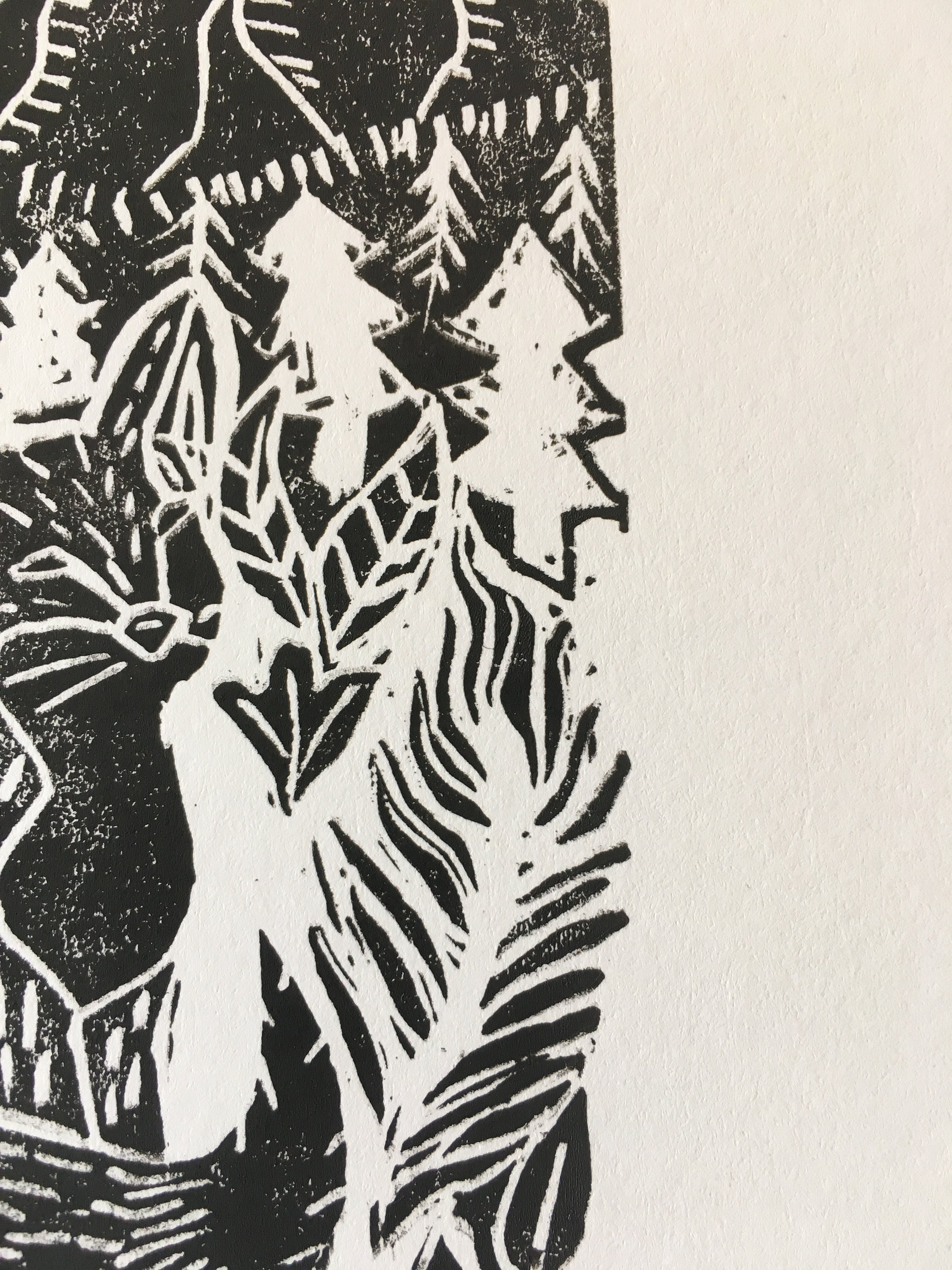 Handmade Fox Art Print Block Printing Stamp Art Print - Etsy