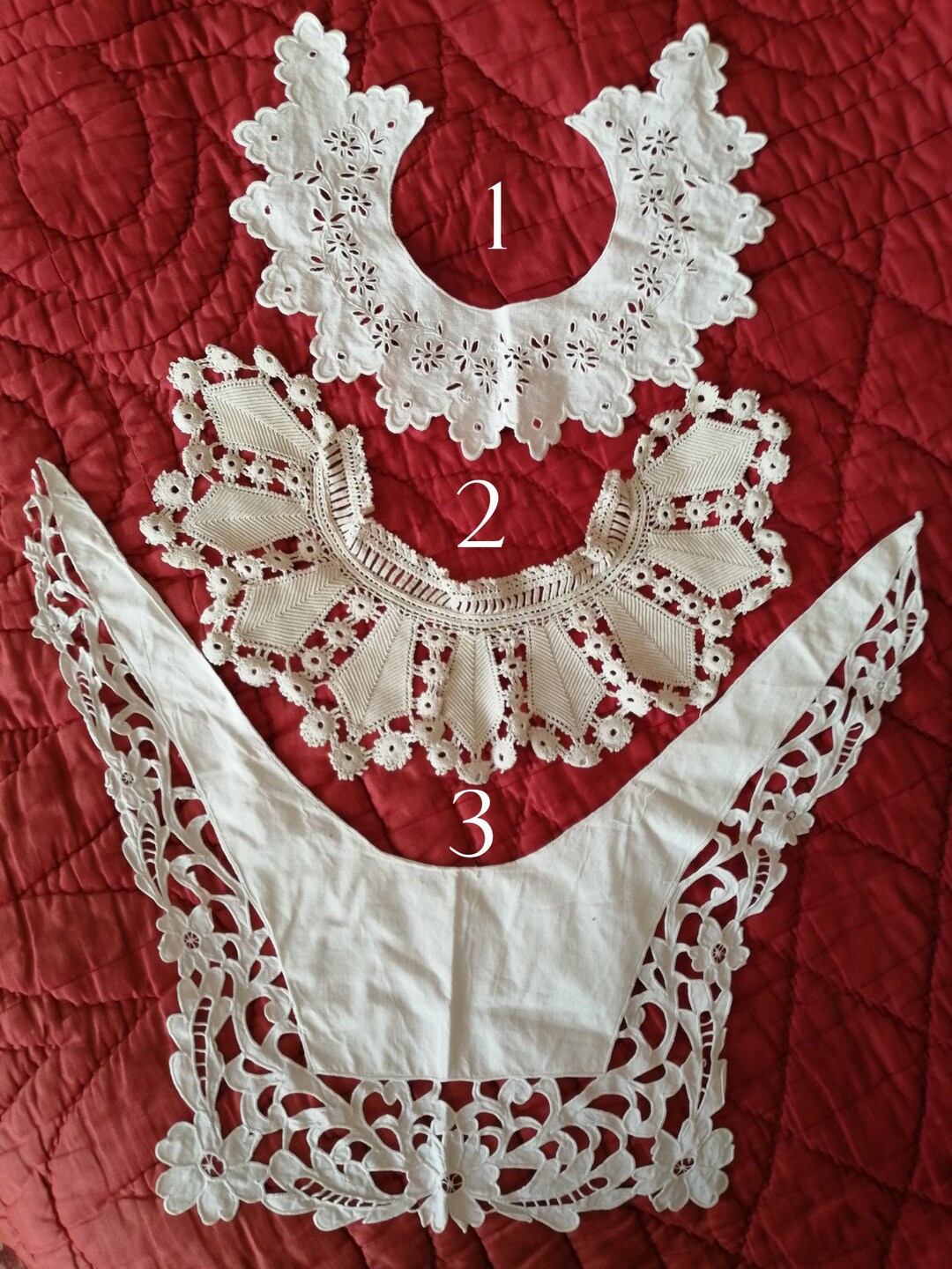 Vintage French Cotton Lace Collar: Victorian Garment Embellishment - Etsy
