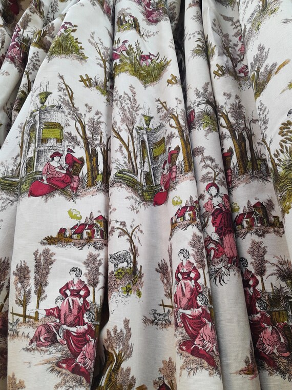 French Toile De Jouy Motif rondo From Tissu De - Etsy