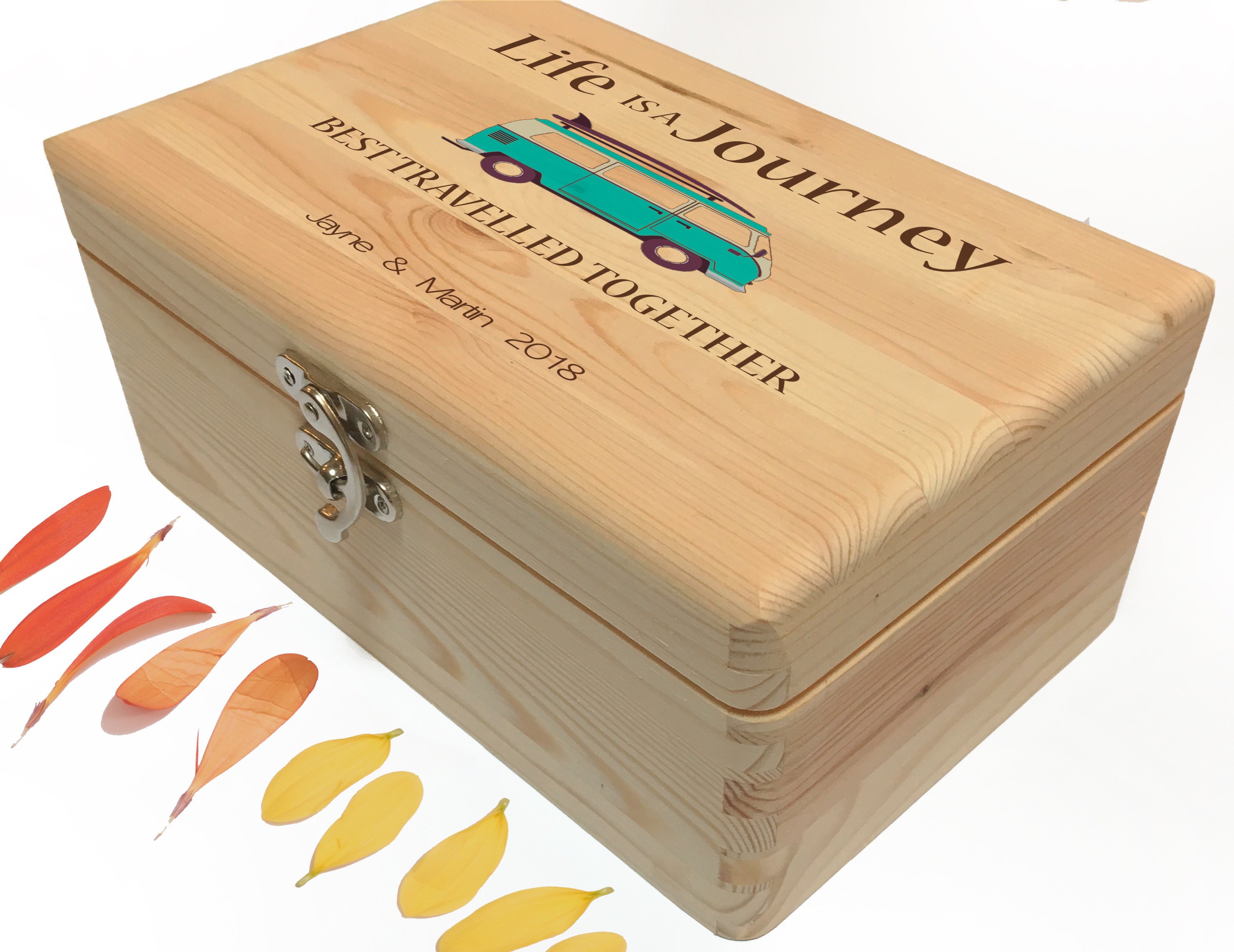 Van Life Travel Memory Box. Couple's Wood Photo Box. | Etsy