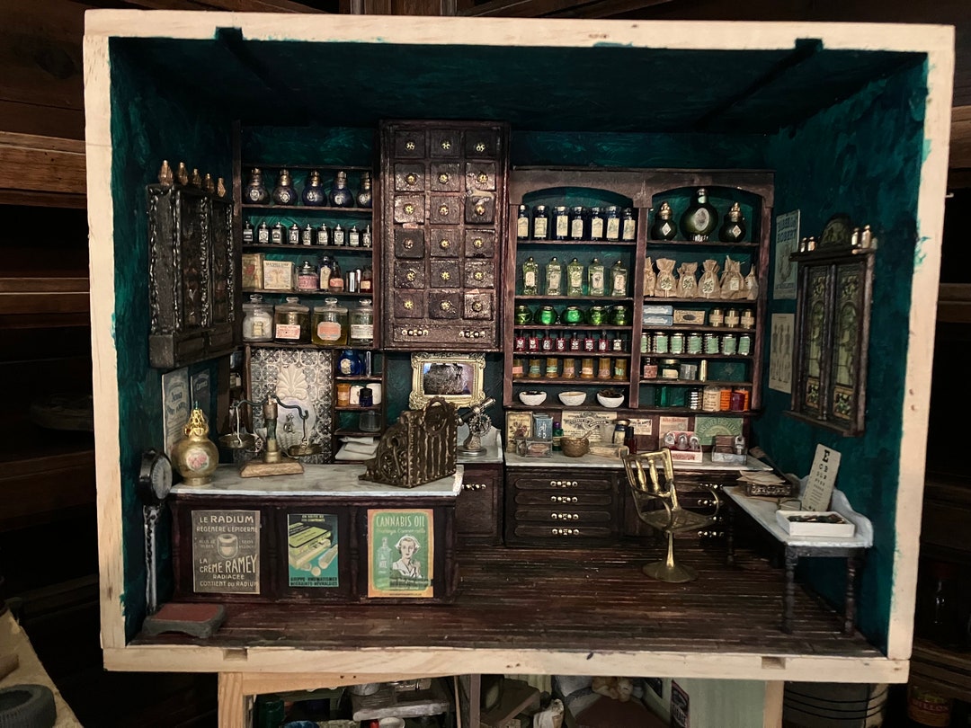 Miniature PHARMACY Display Case - Etsy UK