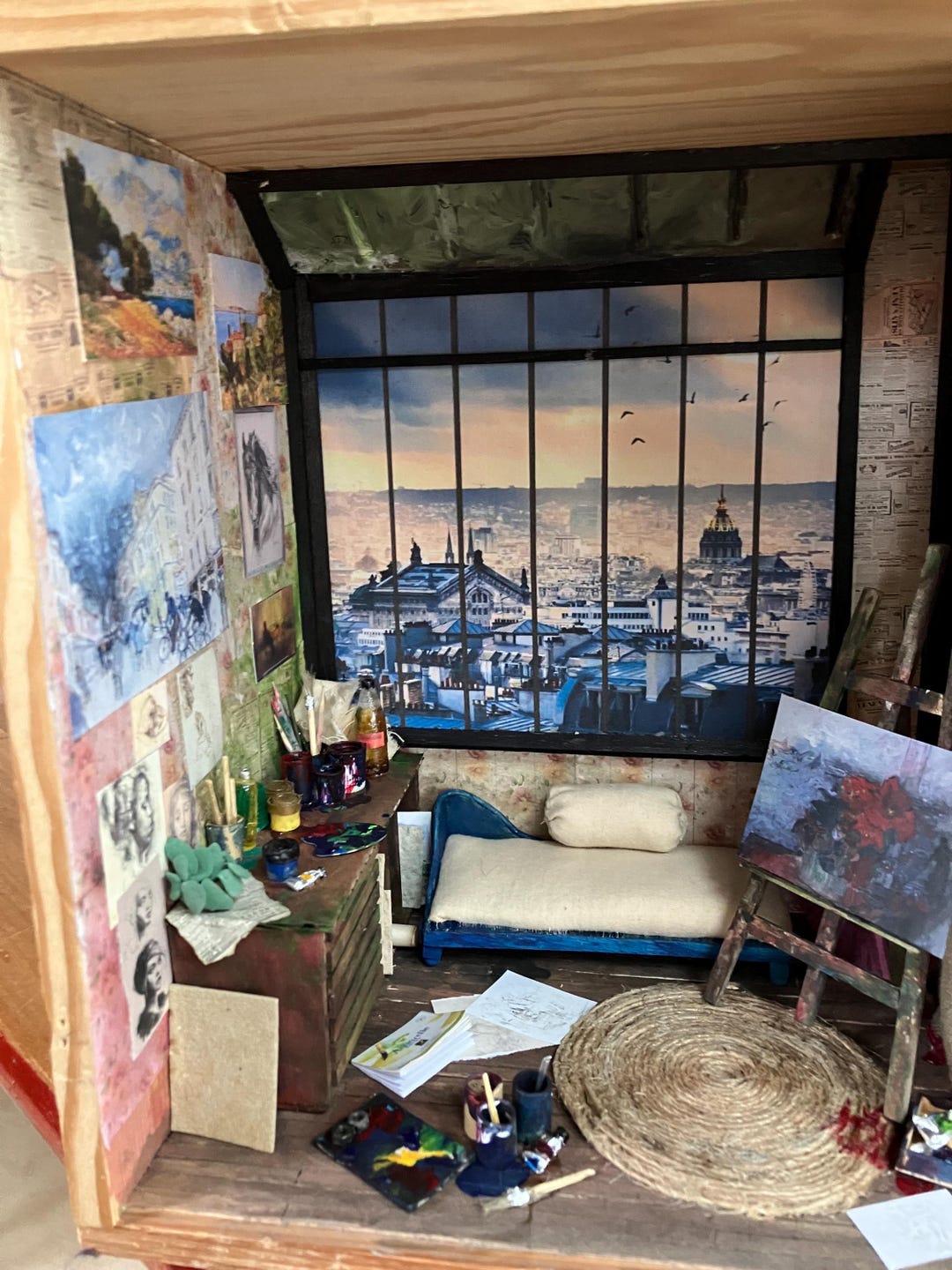 Miniature Display Case: Painter's Studio - Etsy