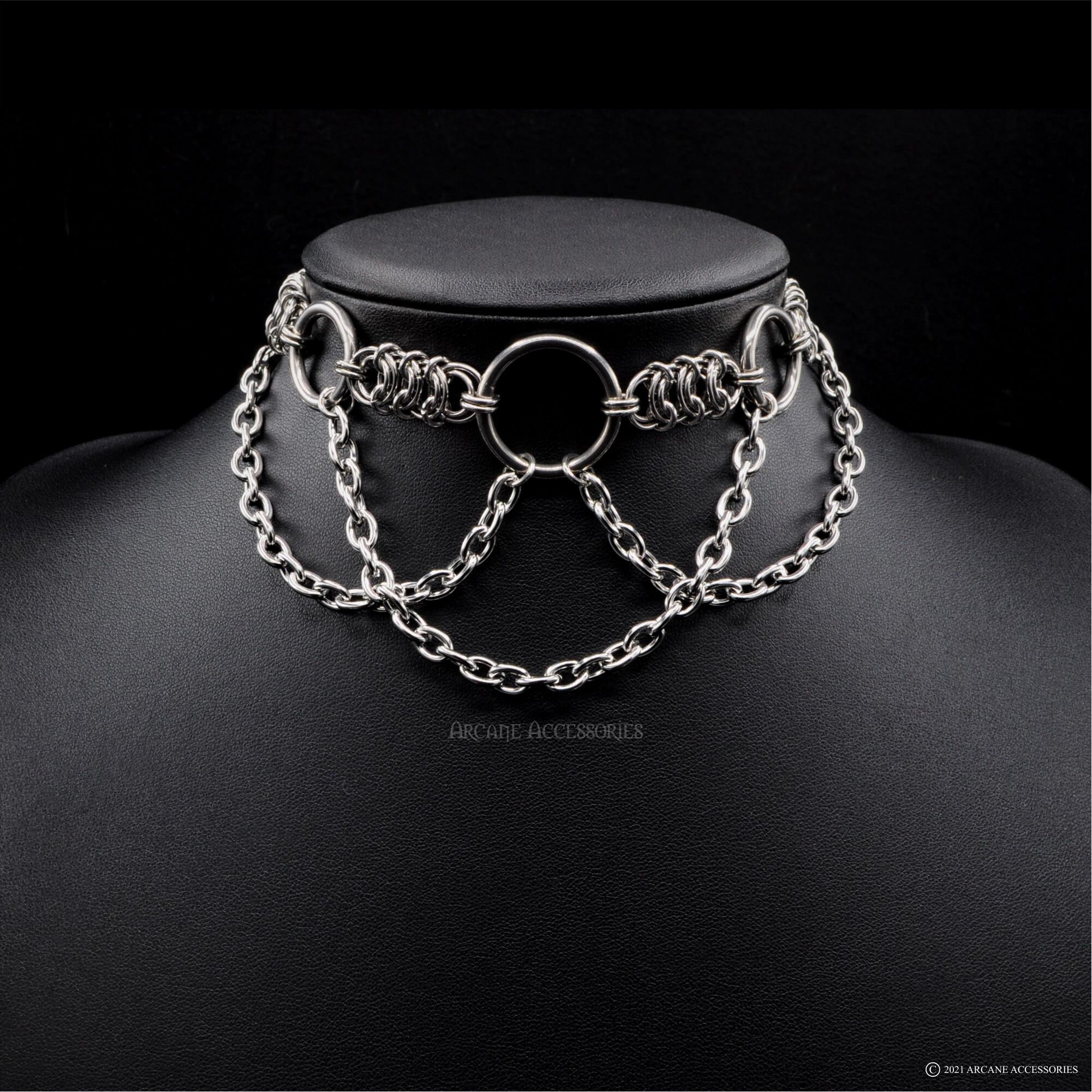 Vertebrae Chain Choker Chainmail Choker Stainless Steel | Etsy