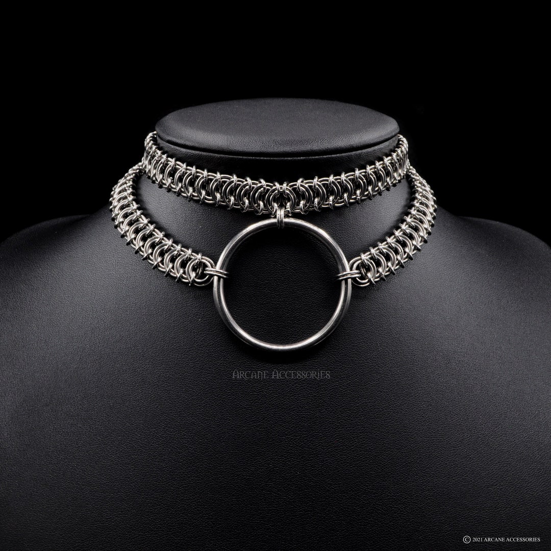 Vertebrae O'ring Choker | Chainmail Choker | Stainless Steel - Etsy