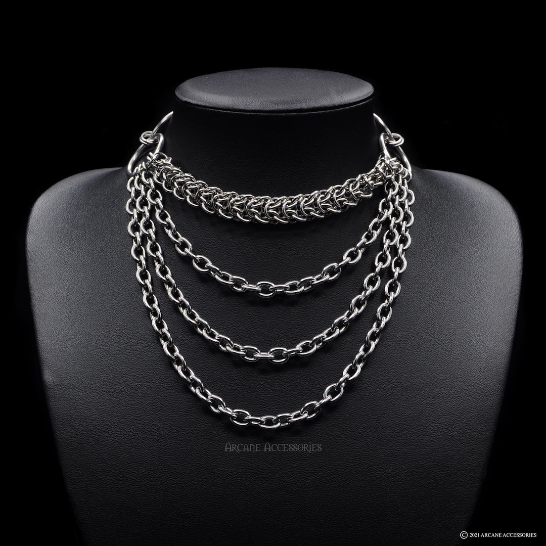 Elven Chain Necklace | Chainmail Necklace | Stainless Steel - Etsy