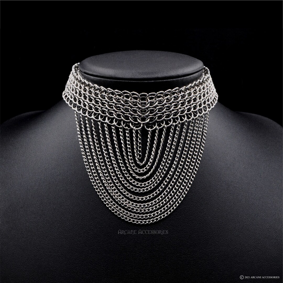 GSG Chain Choker Chainmail Choker Stainless Steel - Etsy UK