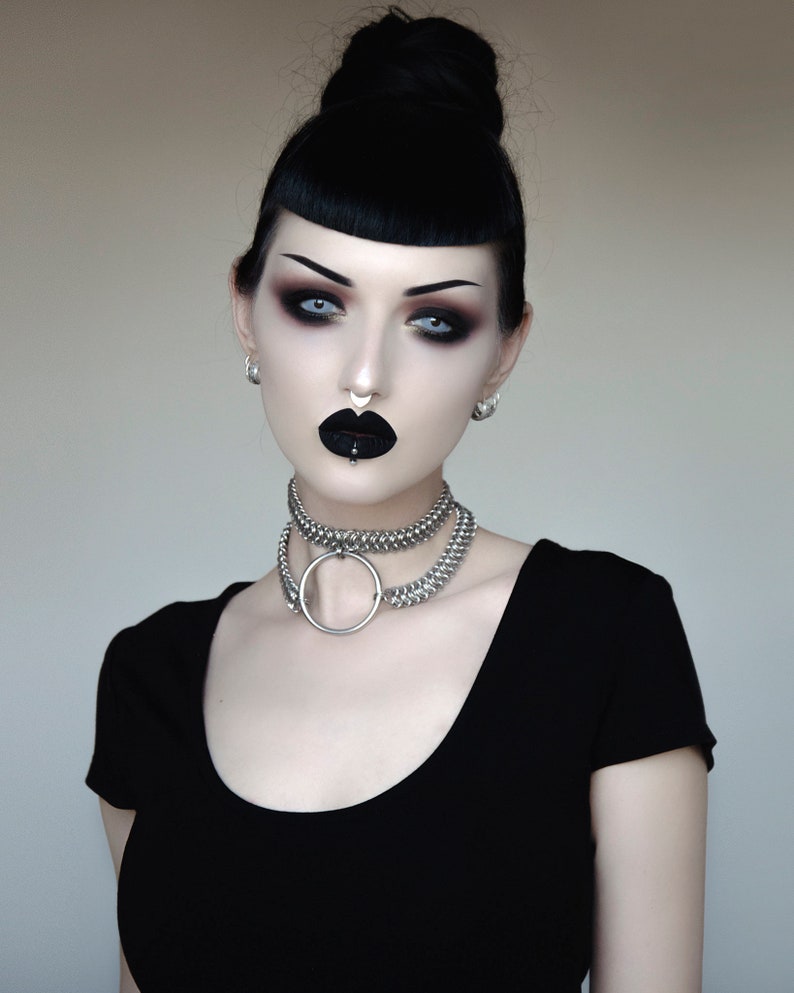 Vertebrae O'ring Choker Chainmail Choker Stainless - Etsy