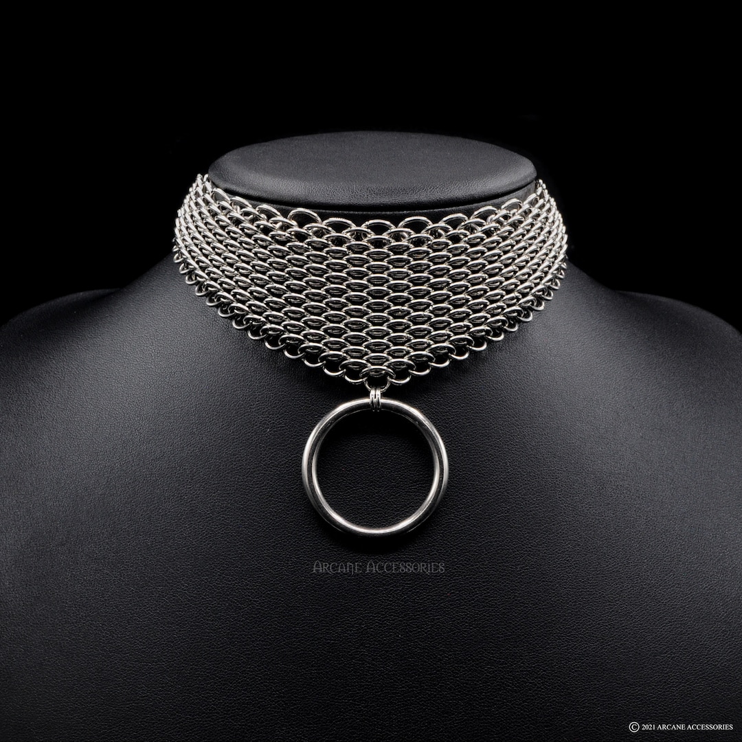 Dragonscale O-ring Choker - Handcrafted Stainless Steel Chainmail ...
