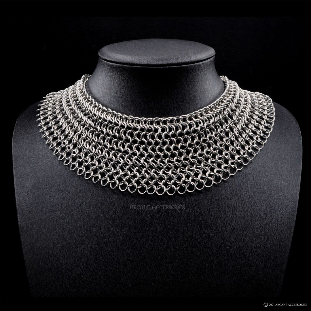 European 4in1 Broad Necklace Chainmail Necklace Stainless - Etsy Canada