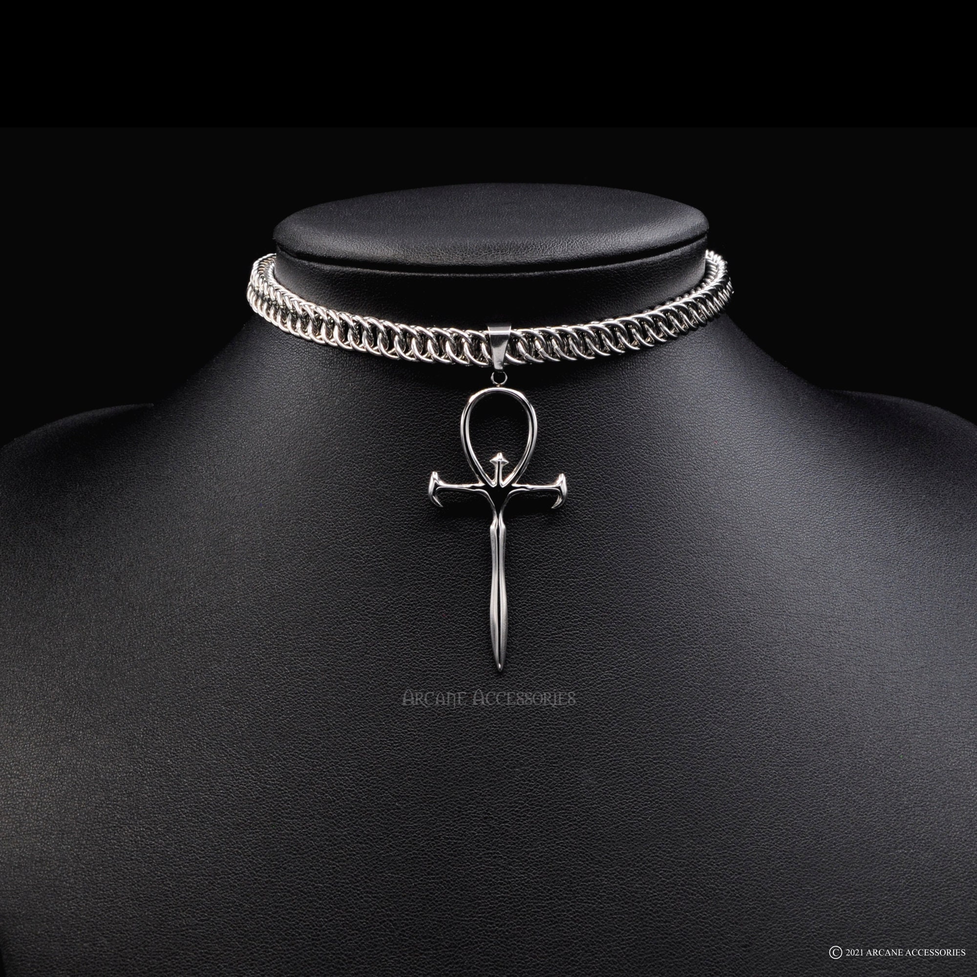 Ankh choker necklace store