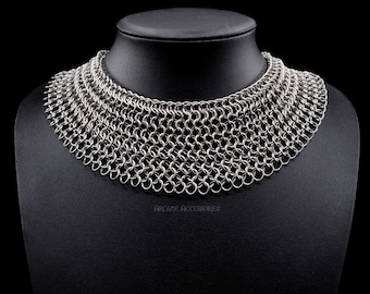 Chainmail Necklace European 4in1 Chainmail Necklace Stainless Steel - Etsy