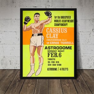 1967 MUHAMMAD ALI Vs. Ernie Terrell Fight Poster Cassius - Etsy