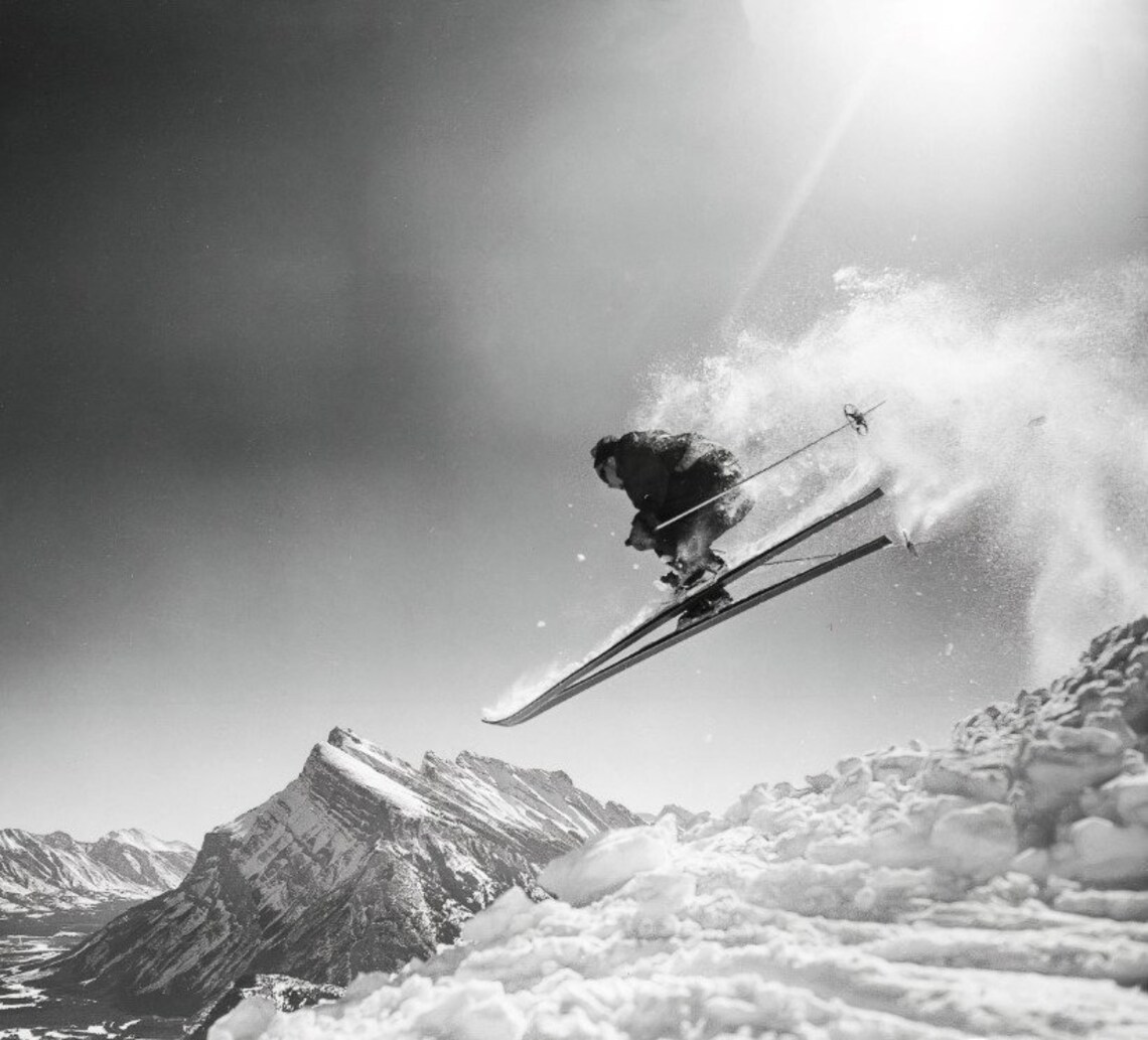 VINTAGE SKI JUMP Photo Print Vintage Ski Art Ski Home - Etsy