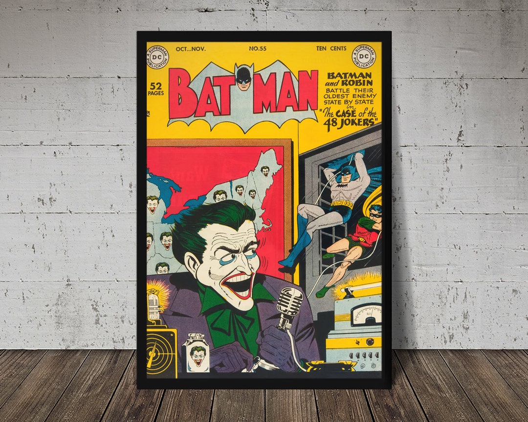 1949 BATMAN 55 Comic Book Cover Print Comic Book Art, Superhero Print ...