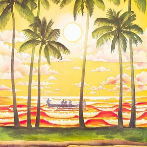 HAWAII TRAVEL POSTER Fly Hawaiian Airlines Vintage Travel Poster, Surf ...