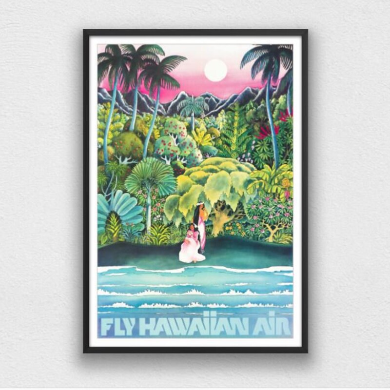 Travel Poster Hawaii - Etsy