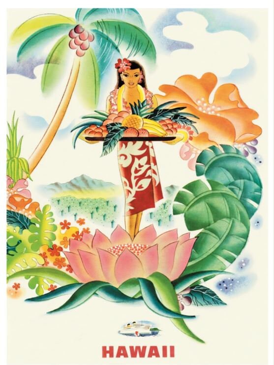 HAWAII TRAVEL POSTER Vintage Travel Poster Surf Art Retro - Etsy