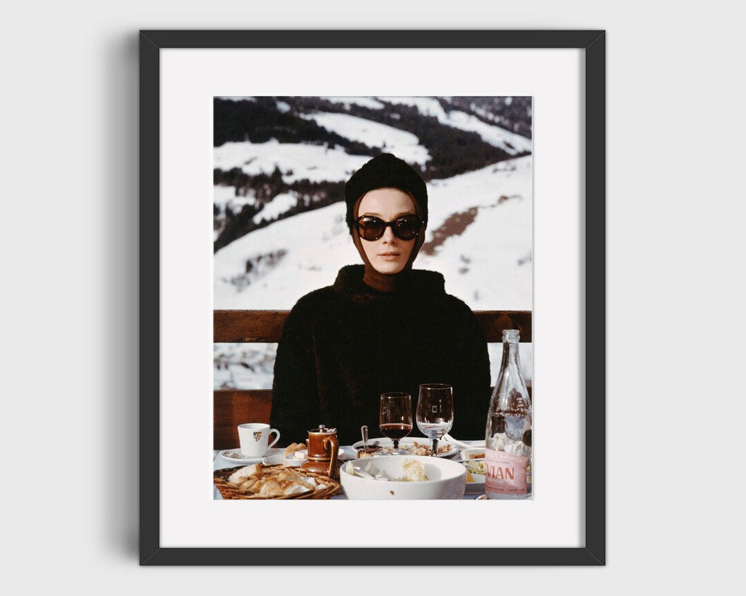 VINTAGE AUDREY HEPBURN Ski Photo Print Vintage Ski Art, Ski Home Decor ...