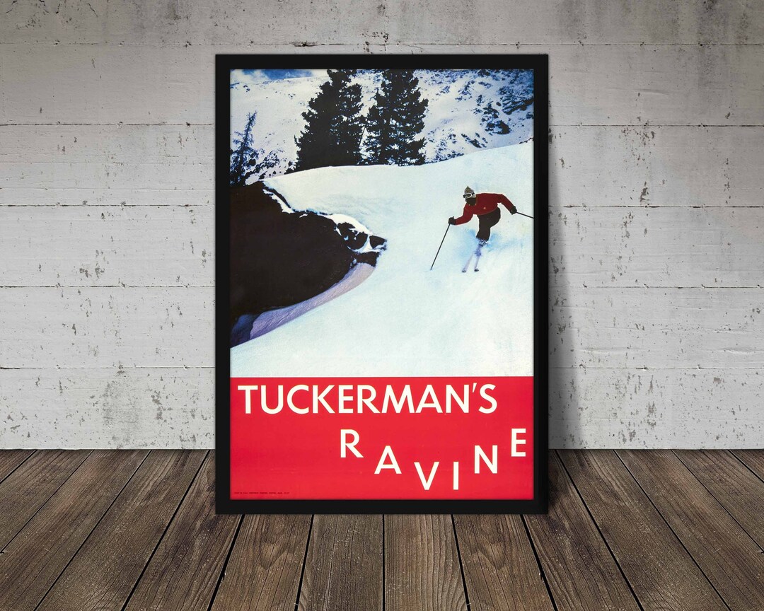 Vintage TUCKERMAN RAVINE Ski Print Vintage Ski Art Ski Home - Etsy