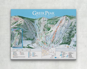 2021 TERRY PEAK Ski Trail Map Ski Home Decor, Ski Lodge Wall Decor, Ski ...