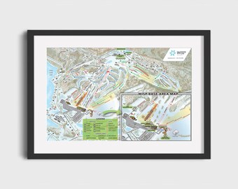 2023 WISP RESORT Ski Trail Map Ski Home Decor, Ski Lodge Wall Decor ...