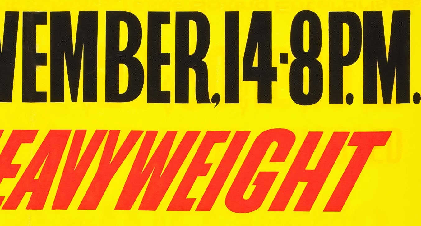 1966 MUHAMMAD ALI Vs. Cleveland Williams Fight Poster | Etsy