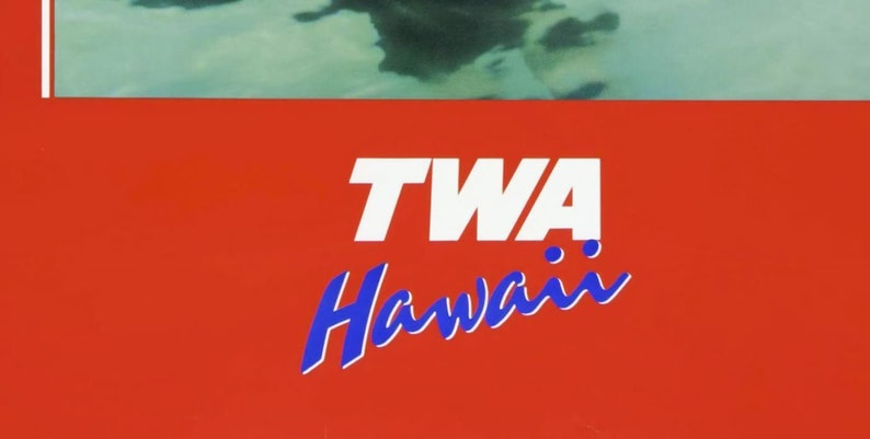 HAWAII TRAVEL POSTER T.W.A. Hawaii Vintage Travel Poster - Etsy
