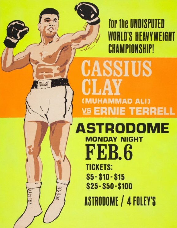 1967 MUHAMMAD ALI vs. Ernie Terrell Fight Poster Cassius | Etsy